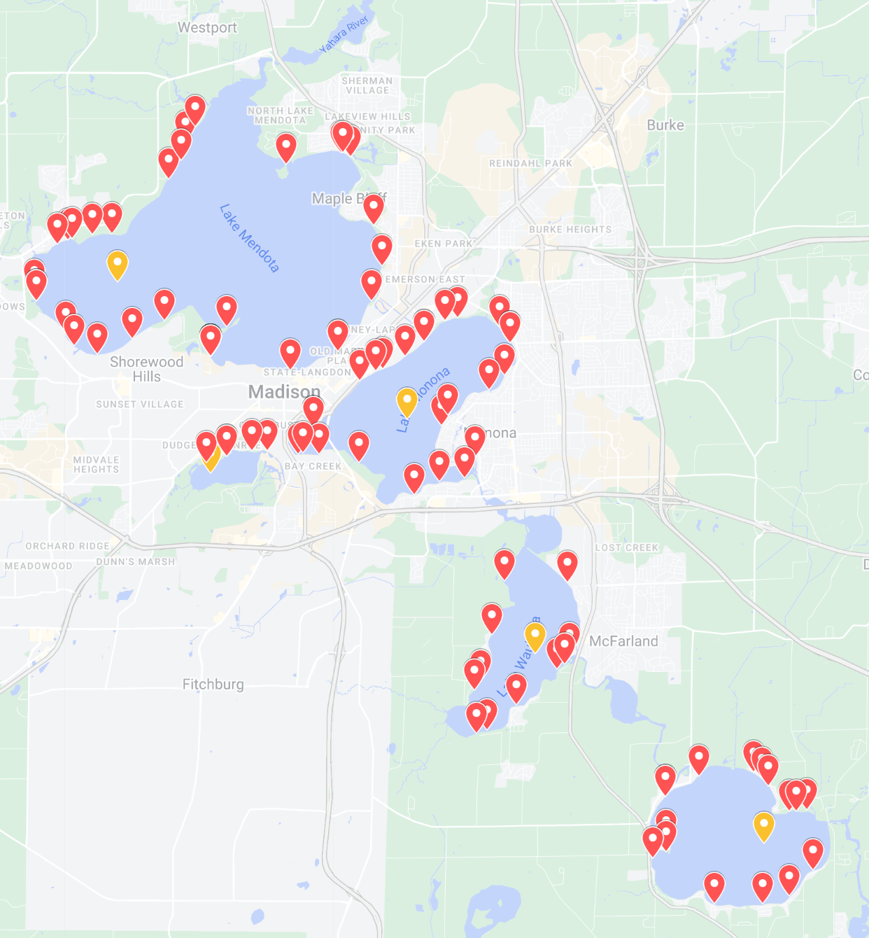 Figure 8 - Monitoring sites - Clean Lakes Alliance