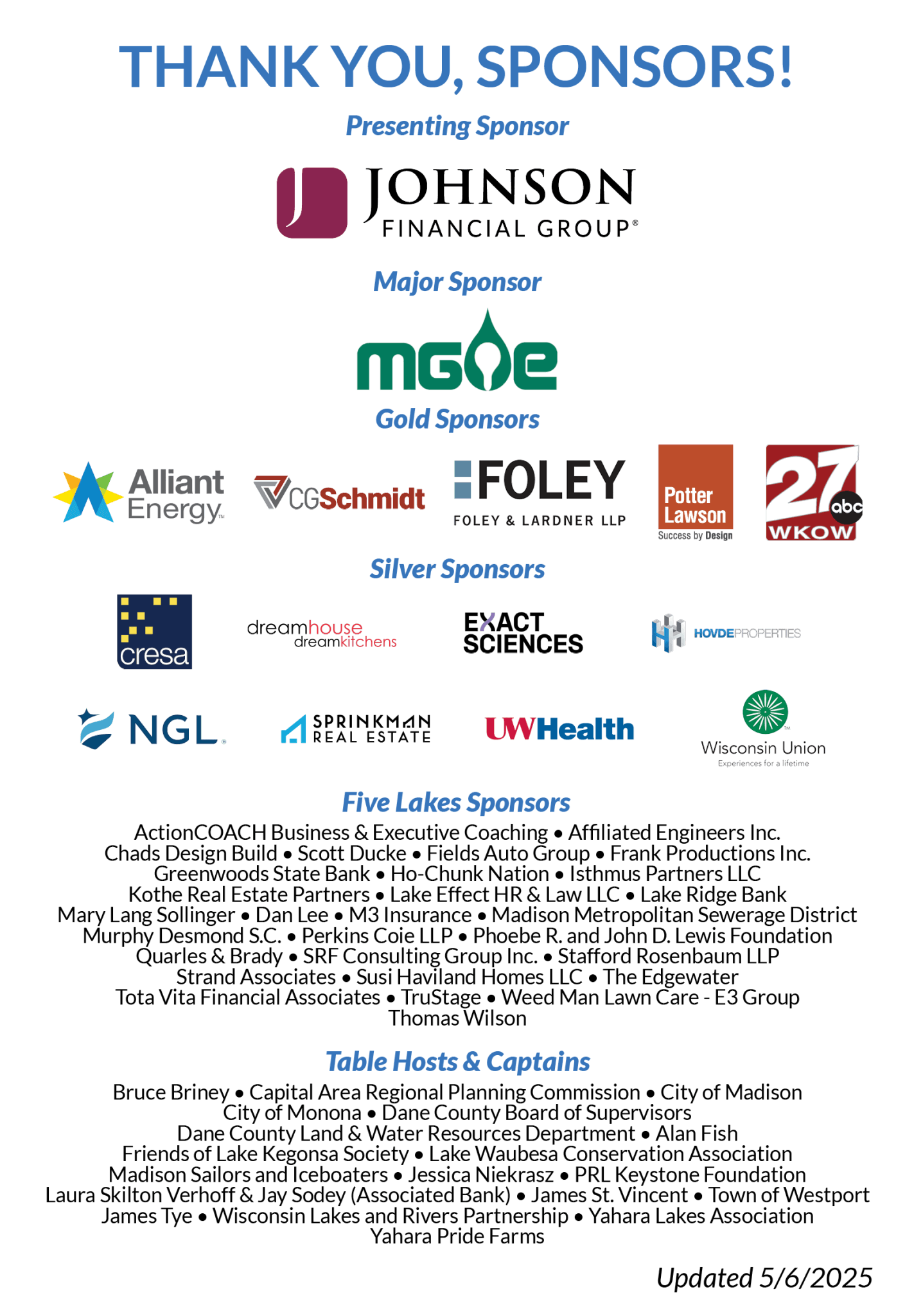 2025 Community Coffee Sponsor Footer - Clean Lakes Alliance